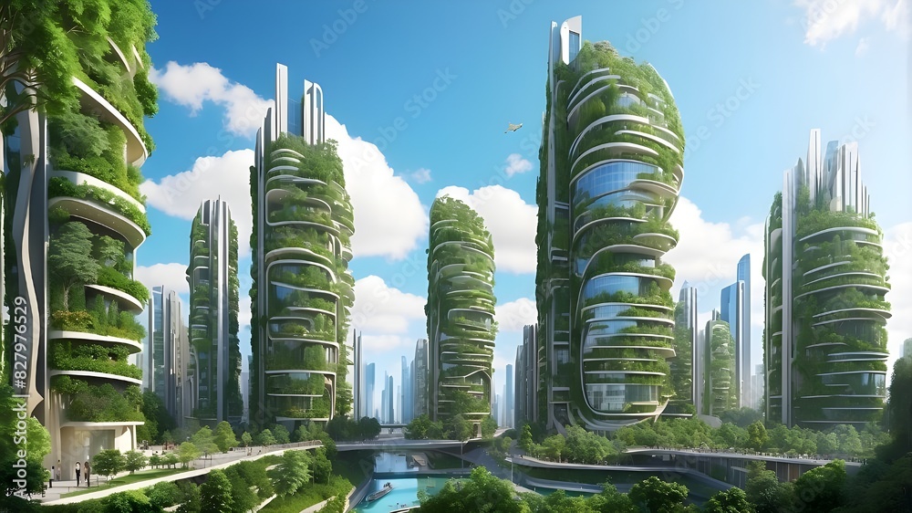 Beautifully designed city with a focus on the environment, with a ...