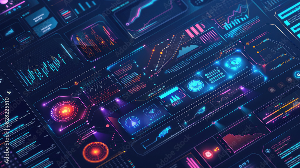 Blue advanced equipment technology themed background and interface for ...