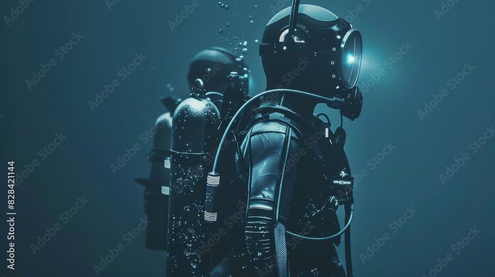 hightech scuba diving suits with integrated communication systems side ...