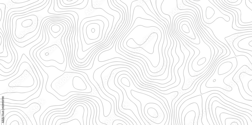 Black and white wave Seamless line. Vector geographic contour map ...