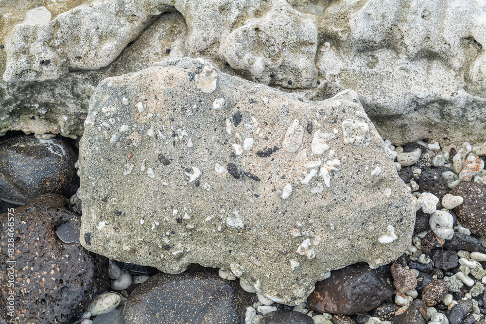 Beachrock is a friable to well-cemented sedimentary rock that consists ...