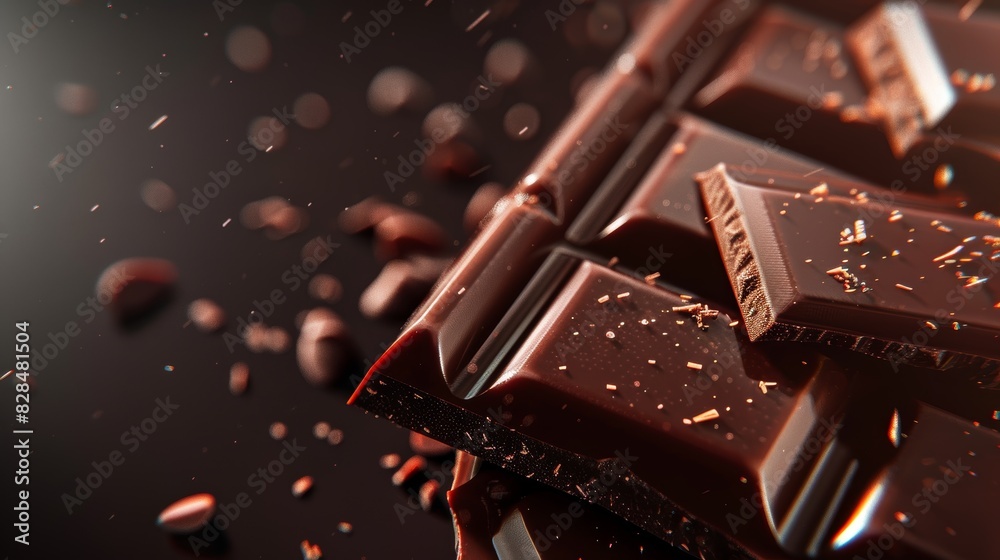 Futuristic Chocolate Advertisement Poster - Sleek Modern Graphics with ...