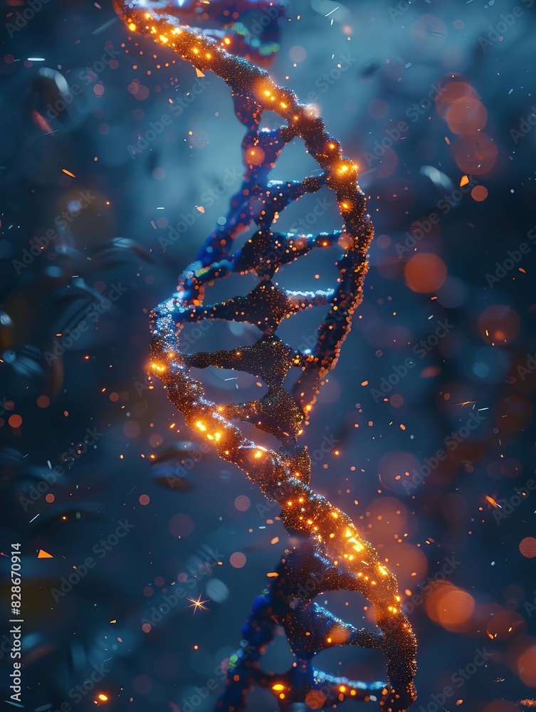 The double helix structure of DNA, a molecule that encodes the genetic ...