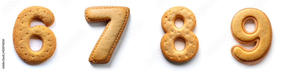 Numbers 6, 7, 8, 9. Alphabet Made of Biscuits: Tasty and Creative ...