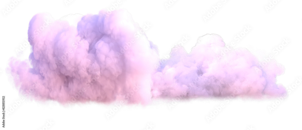 Cut out realistic pink clouds on transparent backgrounds Stock Photo ...