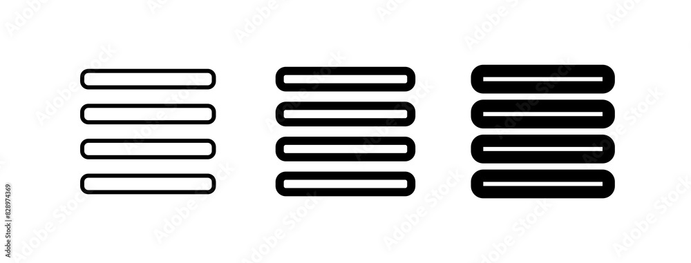 Editable vector list view icon. Part of a big icon set family. Perfect ...