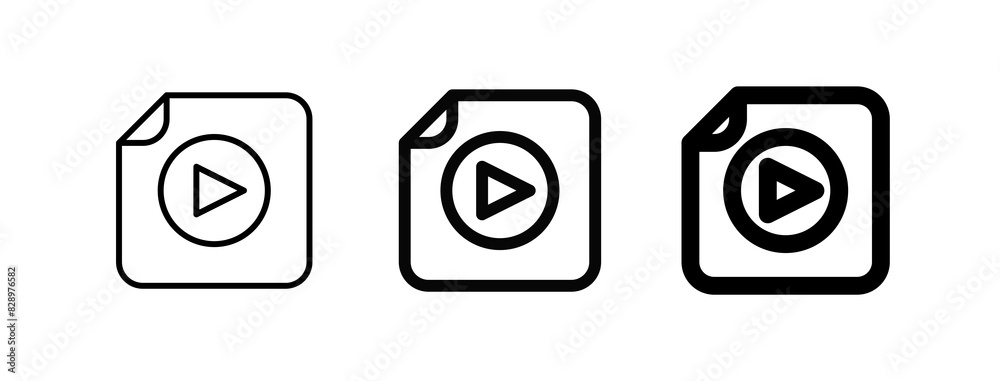 Editable vector media file icon. Part of a big icon set family. Perfect ...