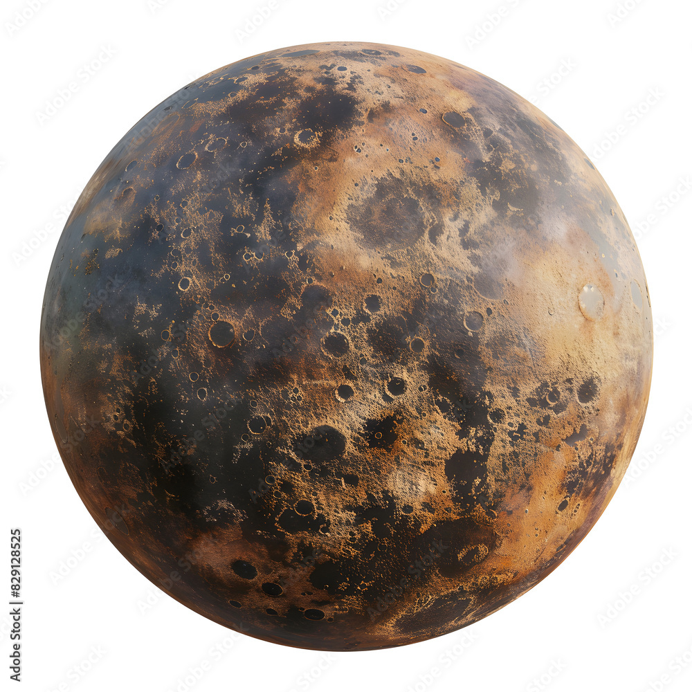 Realistic image of Mercury or a foreign planet isolated on transparent ...