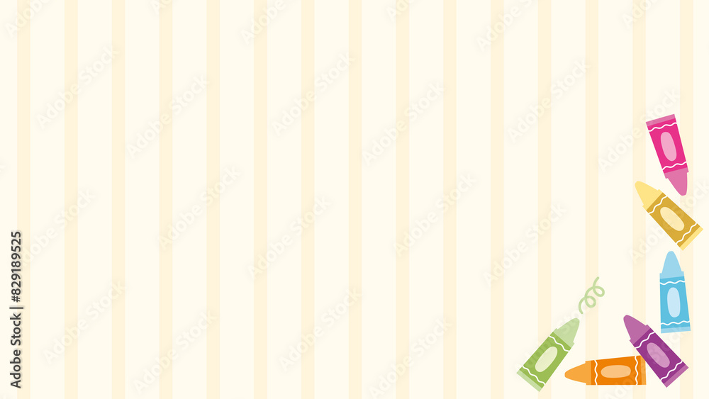 Colorful Stripes Crayons Pattern Wallpaper for Kids back to School ...