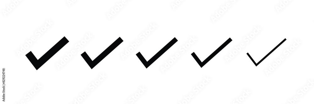 Check mark icons set. Check marks symbol collection. Simple check mark. Quality sign icon ...