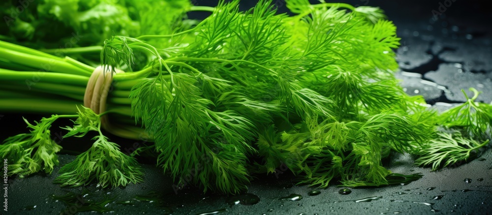 Dill weed with its fresh green color and strong aromatic scent is a ...