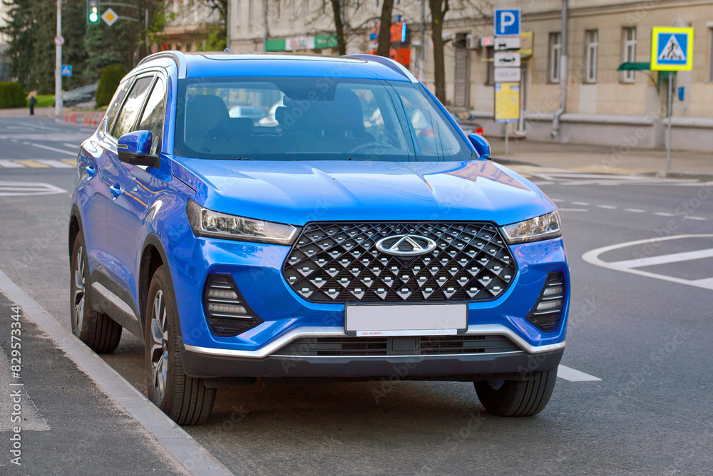 Minsk, Belarus. Apr 24, 2024. Chery Tiggo 7 Pro Crossover parked at ...