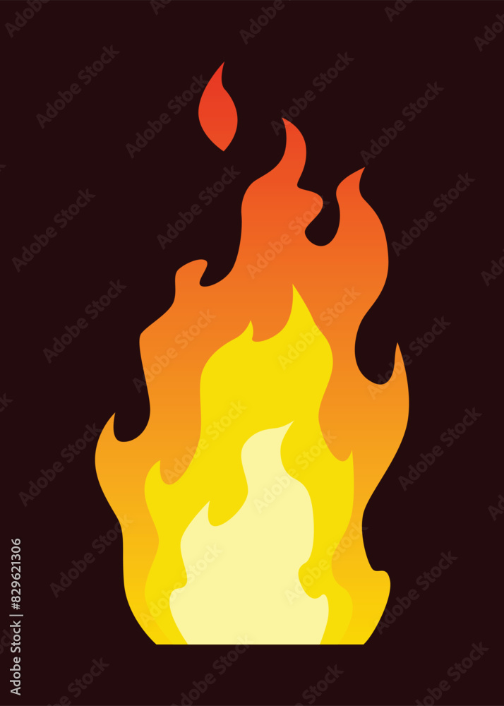 Fire animation sprite. Red and orange fire flame. Hot flaming element ...