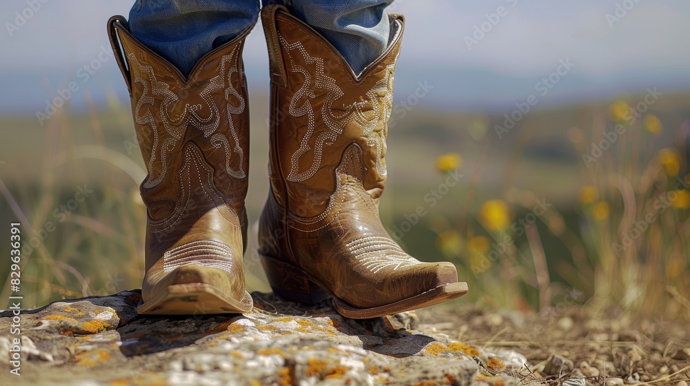 A pair of cowboy boots perfectly scaled down for a childs feet ...