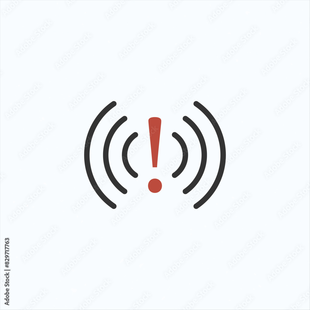 Wifi bad connection problem icon. Lost network wifi error internet vector warning concept. Stock ...