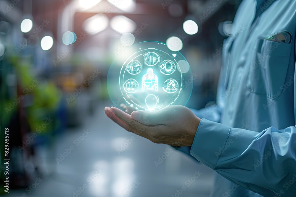 Health safety environment, HSE education industry concept, doctor's ...