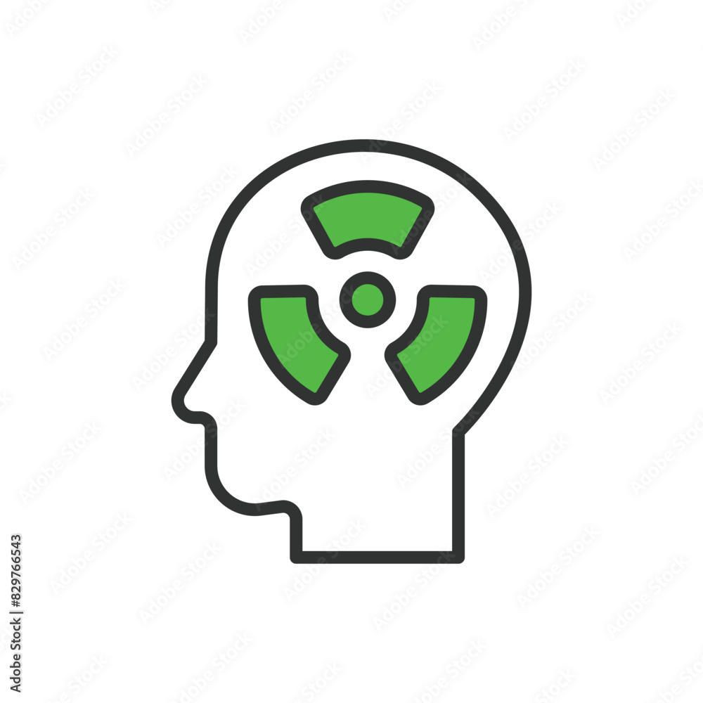 Radiotherapy, in line design, green. Radiotherapy, Cancer, Treatment ...