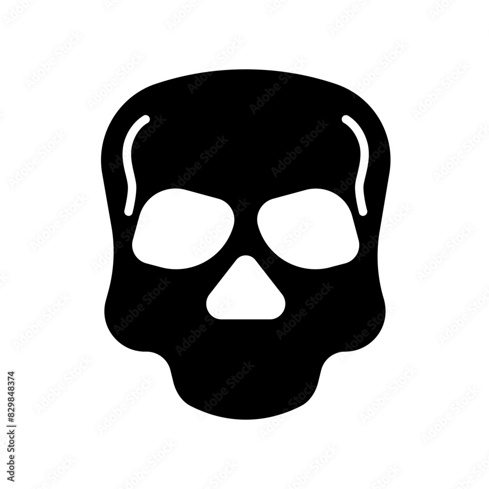 Skull set icon. Human skull, bone structure, anatomy, cranium, eye ...