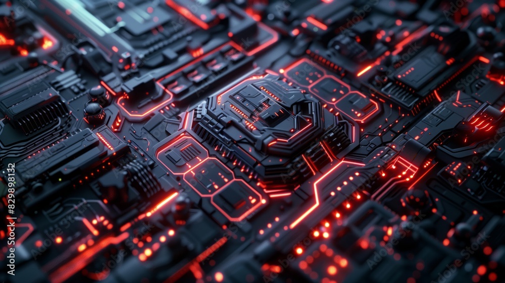 Highly detailed technology texture, AI supercomputer Chrome, insane ...