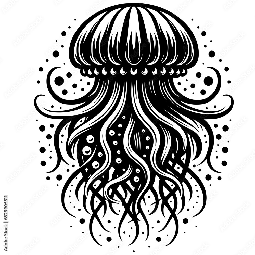 Vektor Sea Animals Ornate SVG, Seahorse Ornate SVG, Jellyfish SVG ...