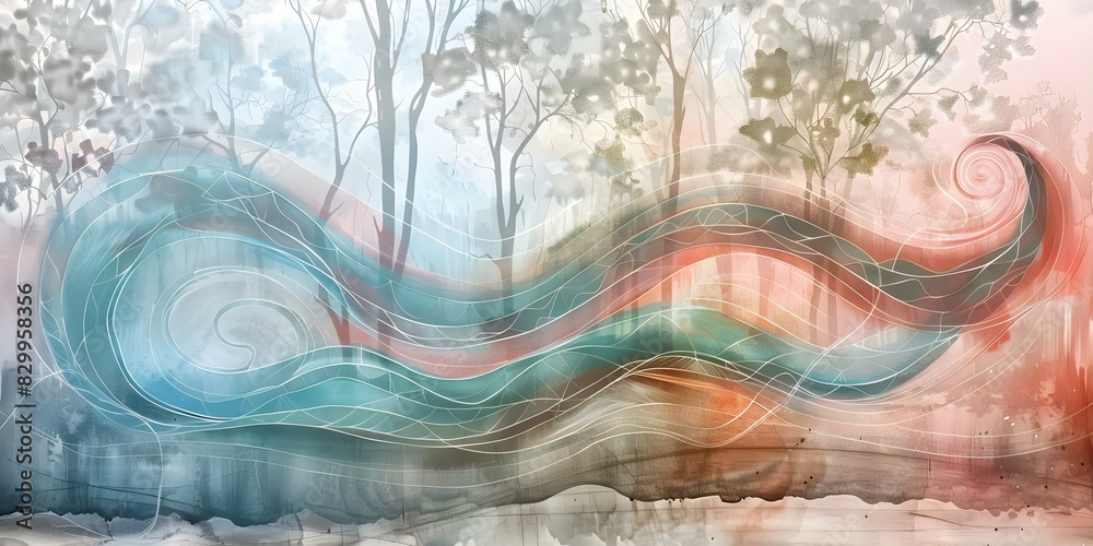 Australian Aboriginal dreamtime creation story depicted through ...