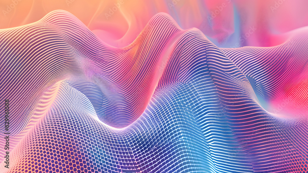 Gradient mesh abstract background. Futuristic holographic backdrop with ...