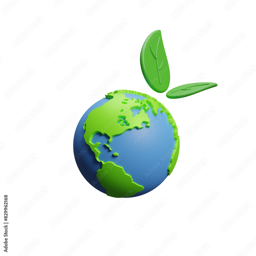 Green world logo or icon design template, Sustainable development goal ...