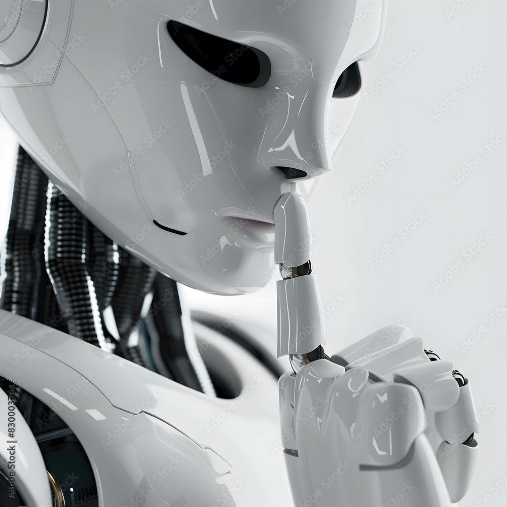 Evolution of robots and AI that can lie to humans concept, artificial ...