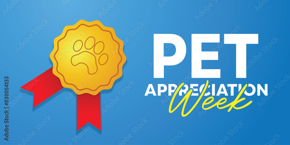 Pet Appreciation Week. Medal and more. Great for cards, banners ...