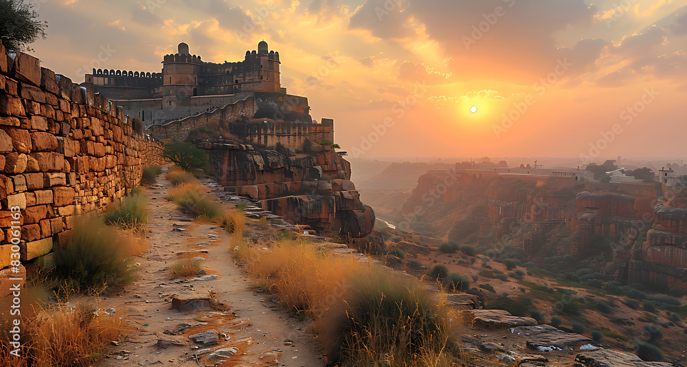 captivating image of Ranikot Fort massive wall bastion stretching mile ...