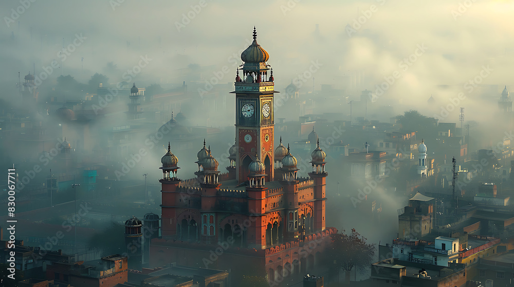 majestic image of Faisalabad Clock Tower iconic landmark towering over ...