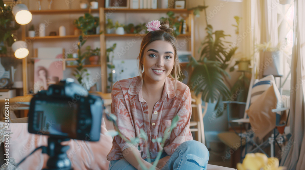 The scenery shows an influencer sharing moments from her everyday life ...