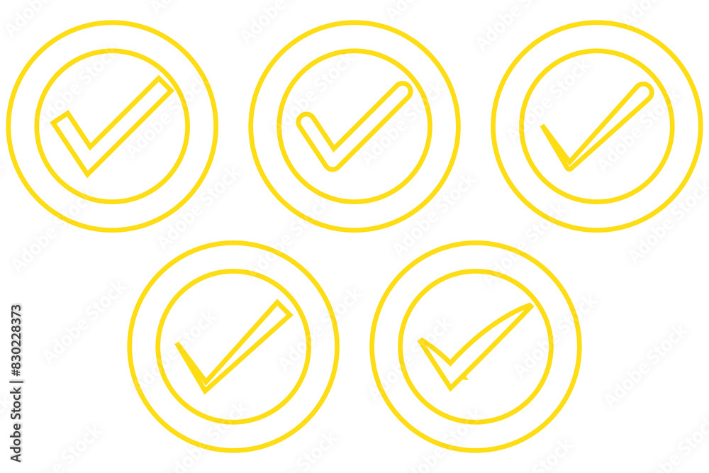 Check vector icon set. checkmark vector icon. accept, verify or done check mark sign. right ...