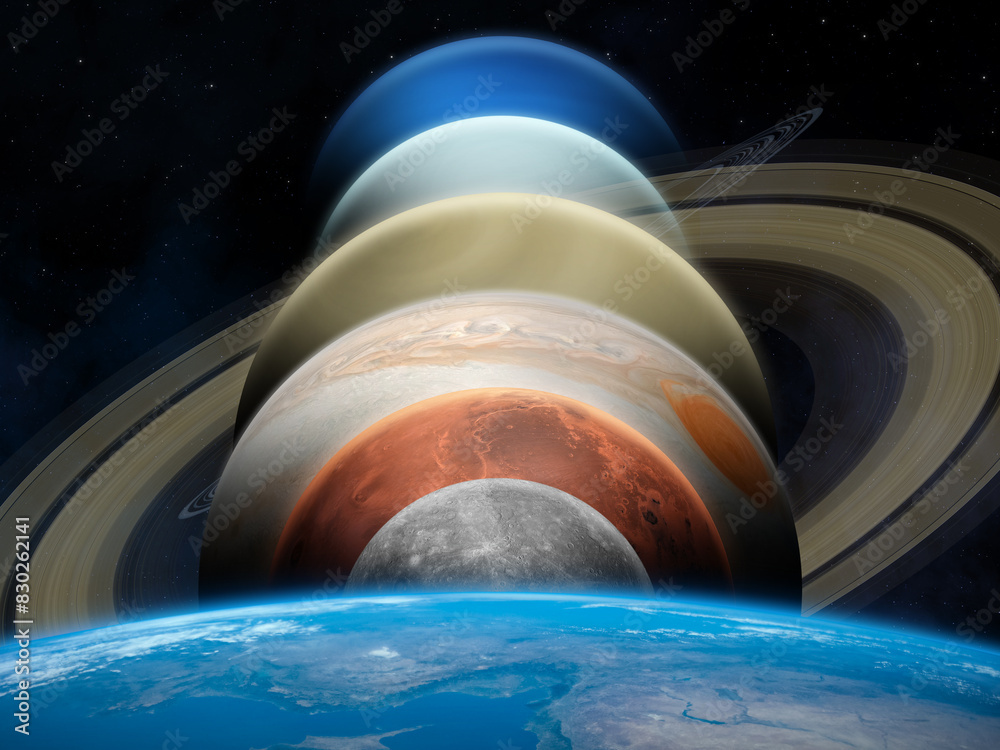 A planetary alignment, or a "planet parade" see six planets – Jupiter ...