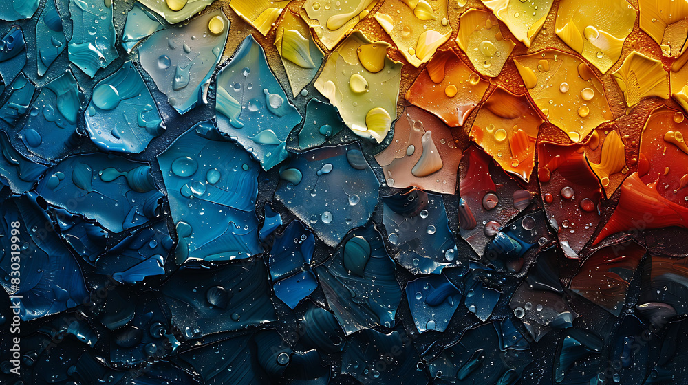 Abstract art inspired the chemistry of bioplastics showcasing the ...