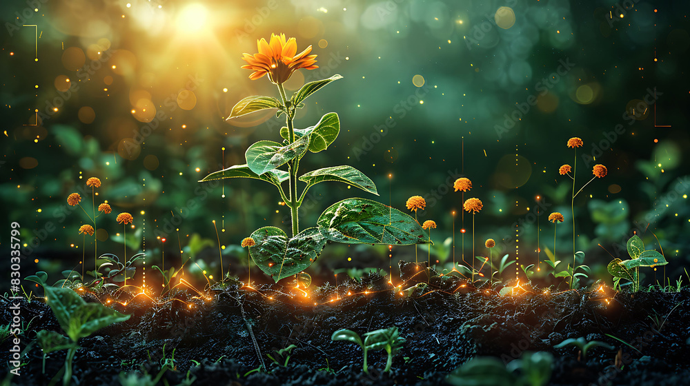 Infographic illustrating process of photosynthesis showcasing the ...