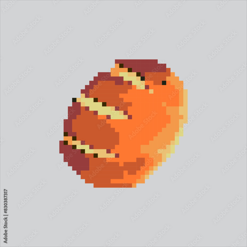 Pixel art illustration Bread. Pixelated Bread. Grocery Bread pixelated ...