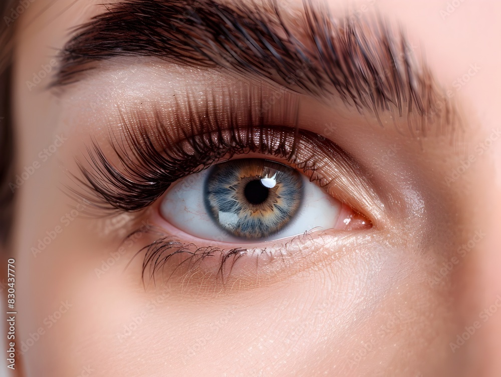 Visually Captivating Eyelash Extensions Showcasing Hybrid Blend of ...