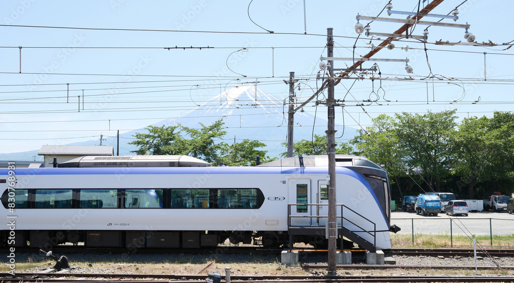 Japan ,FujiKawaguchiko May 17 2024: The Fuji Excursion is a regular ...