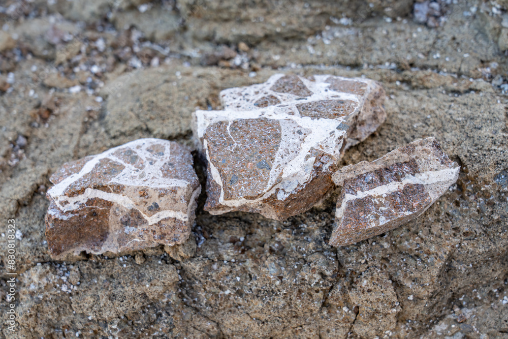 Caliche with Tuff, Tuff is a type of rock made of volcanic ash ejected ...