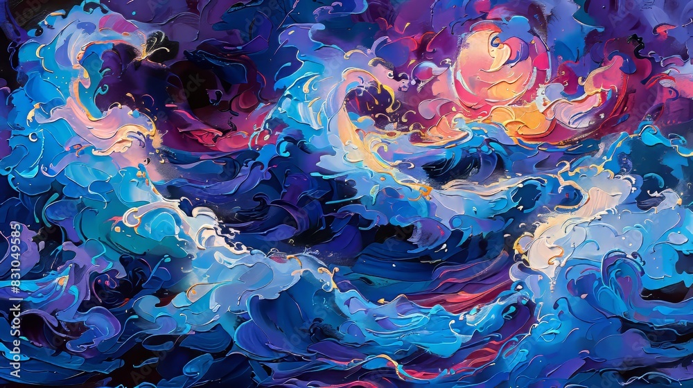 Ocean currents carving their way through the vastness, shaping the sea ...