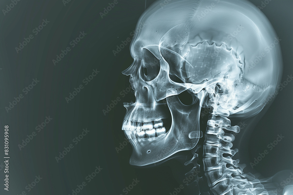 X-Ray Image of Human Skeleton, Detailed Medical Illustration ...