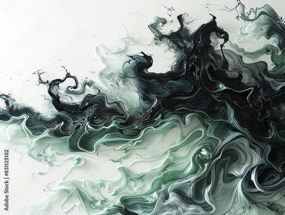 An artistic representation of venom slowly seeping into clear water ...