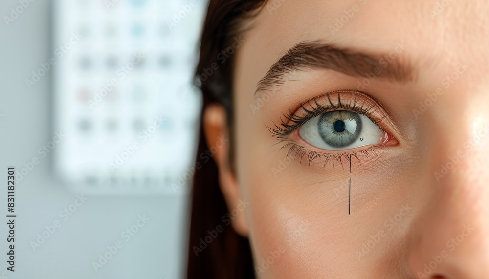 Vision test chart and laser reticle focused Stock Illustration | Adobe ...