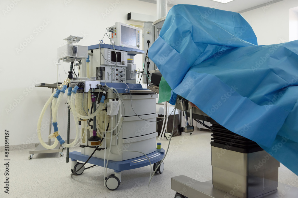 Anesthesia apparatus in the operating room. Complex for inhalation ...