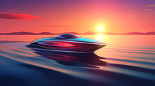 Speedboat At Sunset Free Stock Photo - Public Domain Pictures