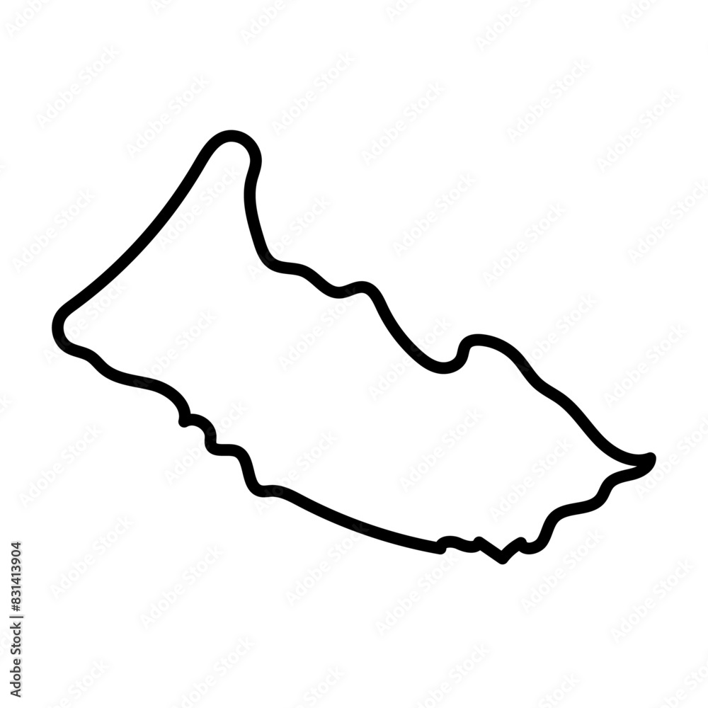 Caquetá map line illustration Stock Vector | Adobe Stock