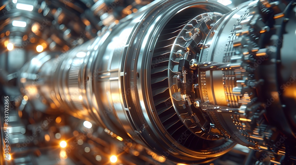 Colossal Turbine-Driven Engine of a State-of-the-Art Aircraft Carrier ...