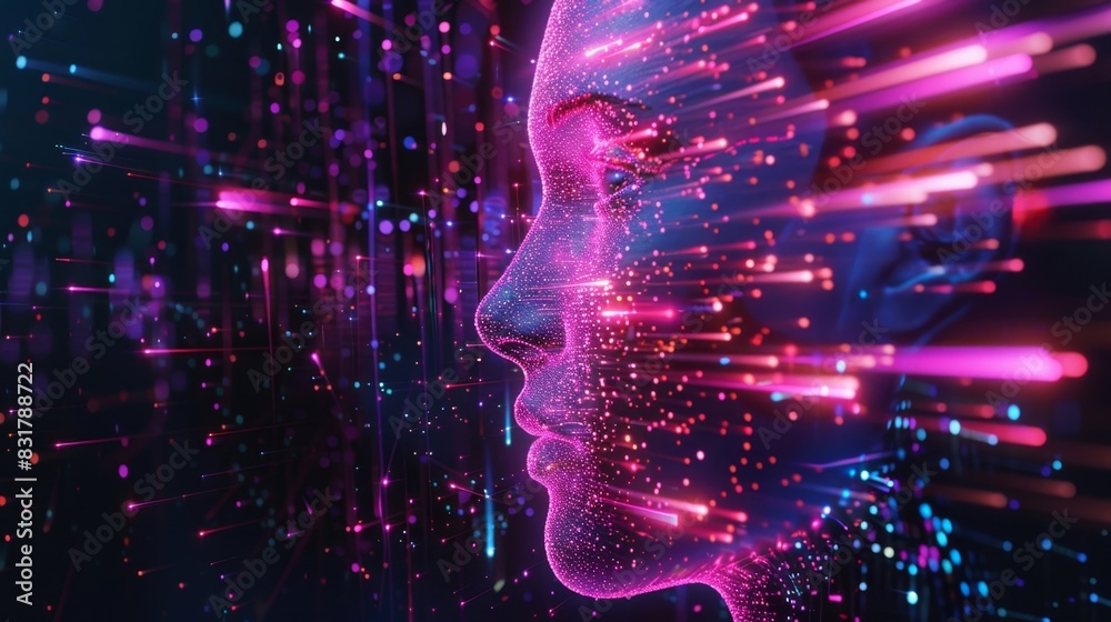 The AI avatar evercurious and driven by its insatiable thirst for knowledge feverishly devoured ...