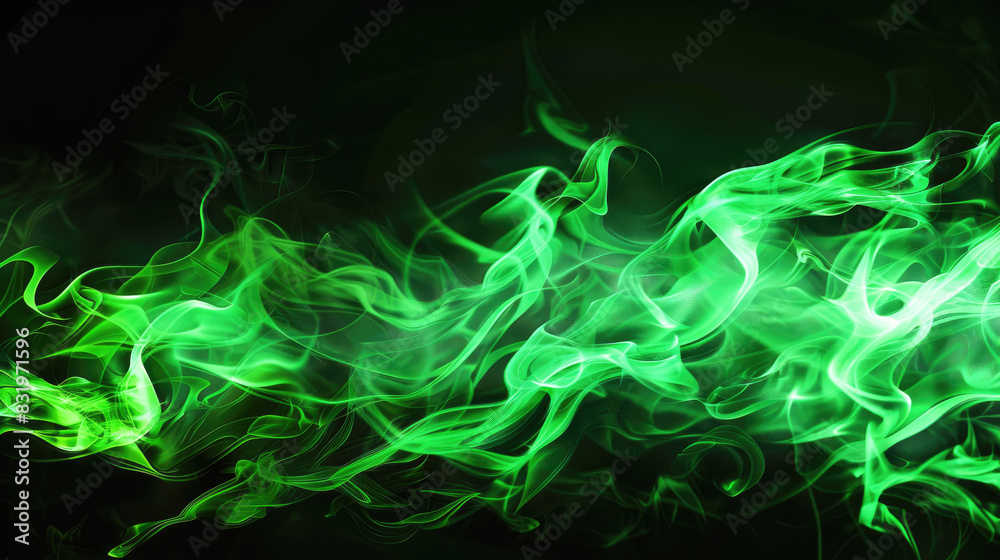 Green flame fire overlay Stock Photo | Adobe Stock